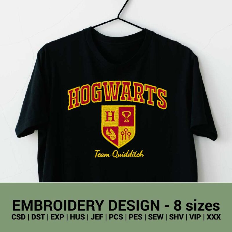 New Hogwarts team Quidditch Harry Potter machine embroidery New Hogwarts team Quidditch Harry Potter machine embroidery